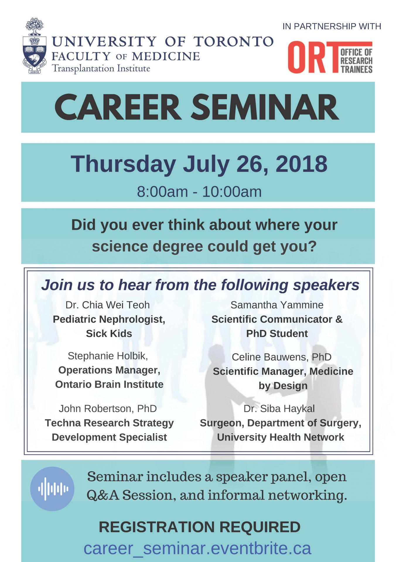 The ORT and University of Toronto Transplant Institute (TTI) Summer ...