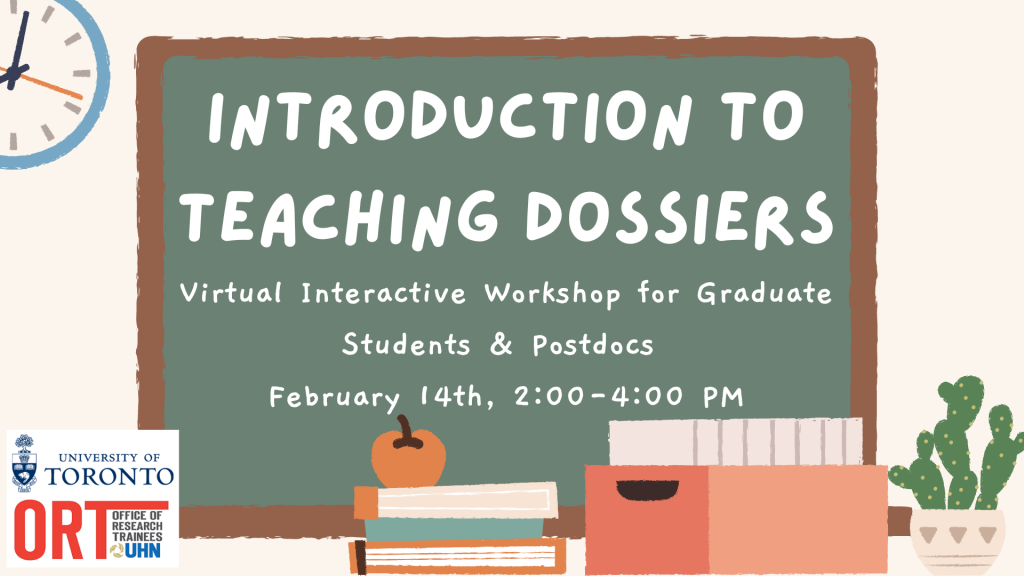Introduction to Teaching Dossiers - Office of Research Trainees