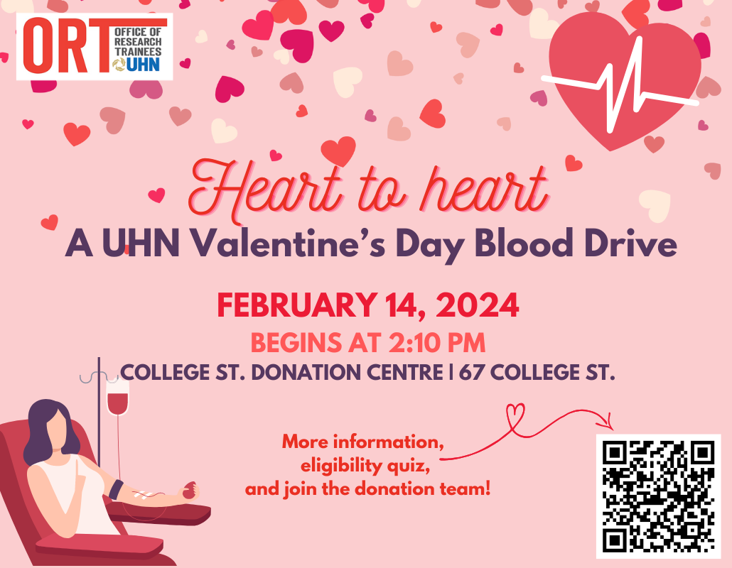 Heart to Heart: A UHN Valentine's Day Blood Drive - Office of Research ...
