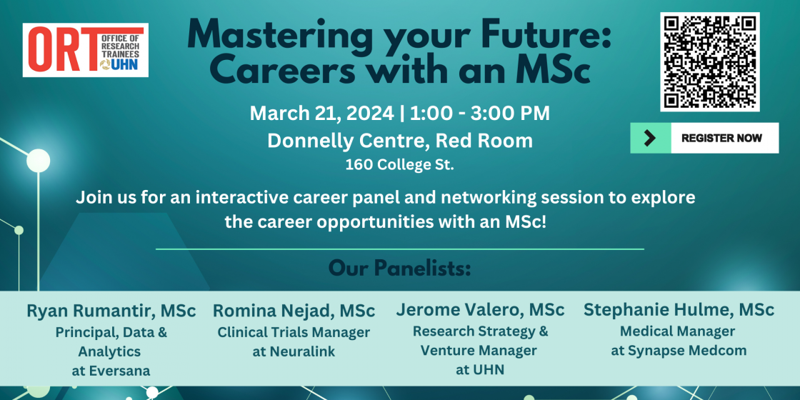 Mastering your Future: Careers with an MSc - Office of Research Trainees