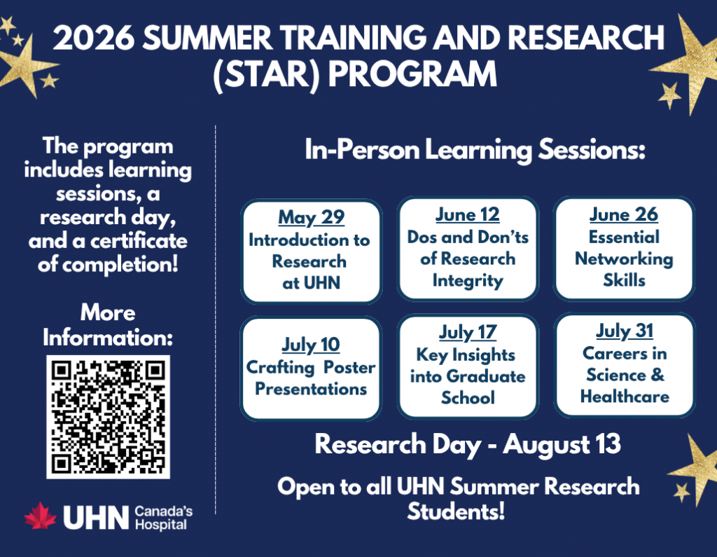 2026 UHN Summer Training and Research Program - Learning Sessions ...